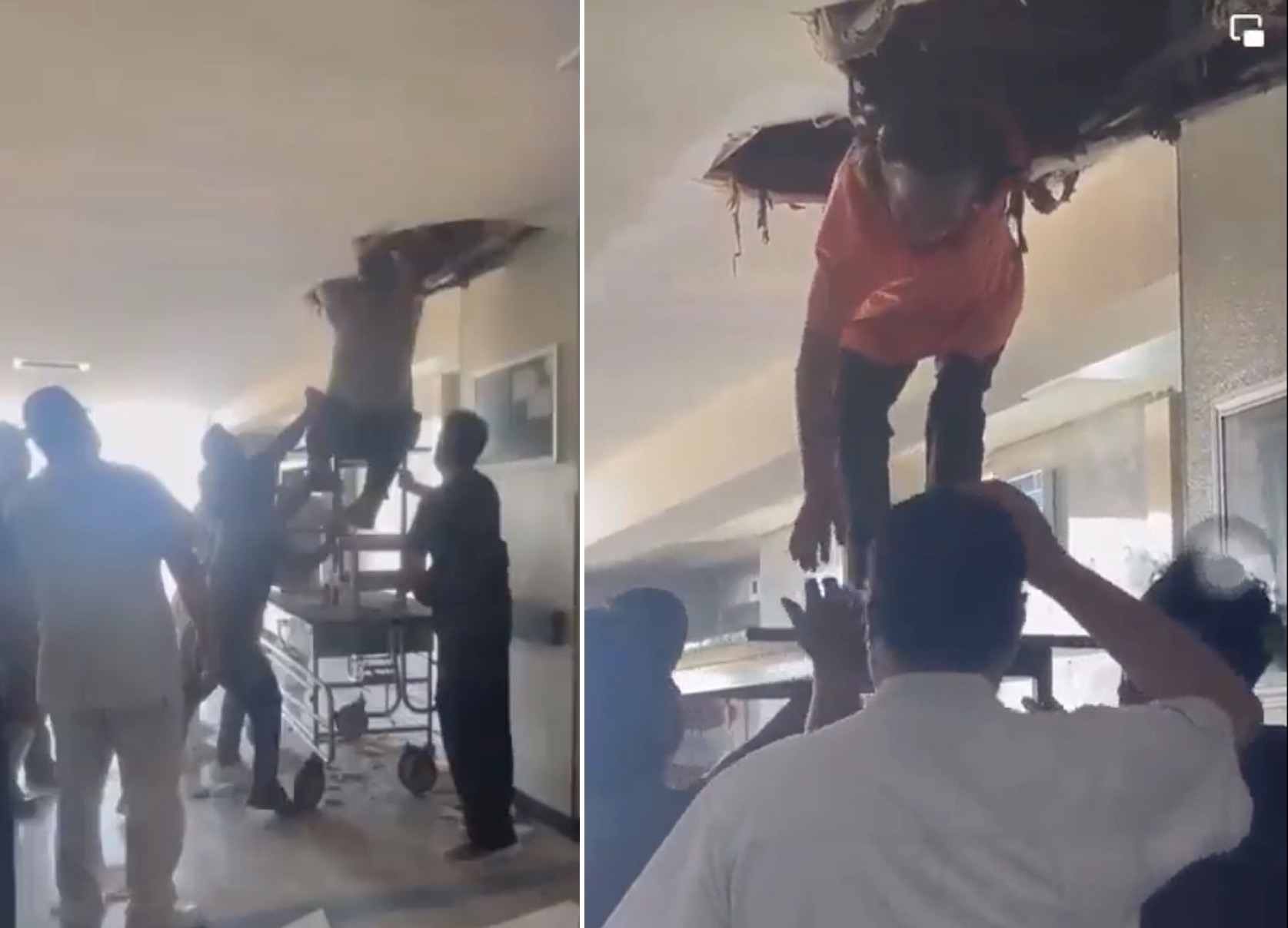 Video 🎥 Rescatan a 8 personas de elevador descompuesto en IMSS de ...